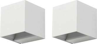 Forlight Rex (2uds) Aplique Exterior led con Haz de Luz Modulable IP54 Luz led Blanco Cálido 3000K 5.2W y 244lm Blanco - Forlight