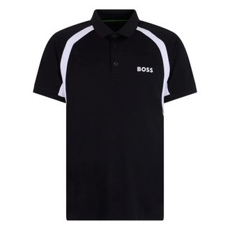 HUGO BOSS Aktives Poloshirt mit schnell trocknendem Slim-Fit-Schnitt - - Tops - Herren - Schwarzk - 2XL