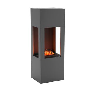 Glow Fire Wasserdampf Kamin BÖLL (Standkamin) - Elektrokamin mit realistischen LED 3D-Flammen, Knistereffekt & Fernbedienung, 54x145x44 cm - Opti-Myst 400 Elekt
