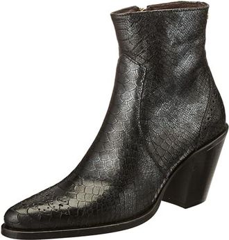 Fred De La Bretoniere Femme Blaire Bottines avec imprimé Brogue Cheville, Noir, 36 EU