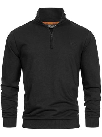 Indicode Herren INBrandt Sweatshirt mit Stehkragen | Herrenpullover Pulli Sweater Pullover Männer Black, XXL