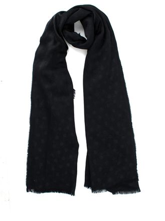 Balenciaga Black Polka Dot Scarf