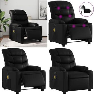 vidaXL Massagesessel Elektrisch Schwarz Kunstleder - Massage Sessel - Elektrischer Sessel - Relaxsessel - Fernsehsessel - Lounge Sessel - Home & Living