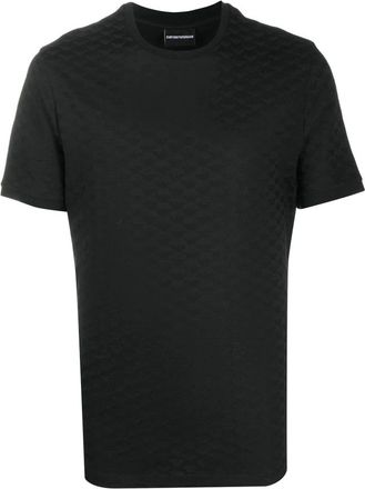 Emporio Armani Homme, Tops, Noir, Taille: XL T-shirt en coton &agrave; col rond