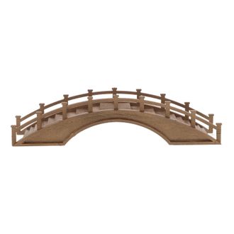 NUOBESTY Vintage Miniatur Holzbrücke aus Massivem Holz Stabiles Mini Garten zubehör Filigrane Bogenbrücke für Mikrolandschaften Puppenhaus Dekoration Geeignet 