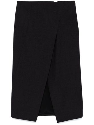 Gucci Midirock mit Eins&auml;tzen - Grau