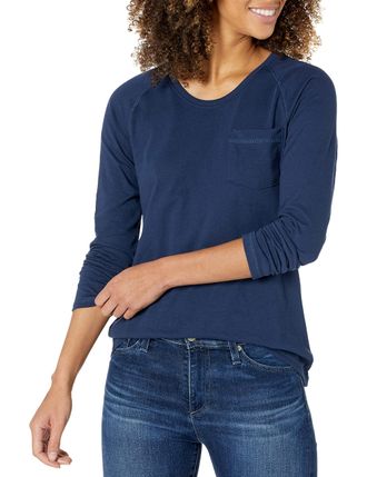 Dickies Damen W Protect Temp IQ Cooling LS Pocket Tee Hemd, Dynamic Blue, XL