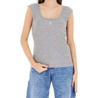 Pinko Pinko, Femme, Tops, Gris, Taille: 36 FR Top aderente