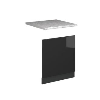 Vicco Frontblende Fame-Line, Anthrazit Hochglanz, 60 cm, AP Marmor