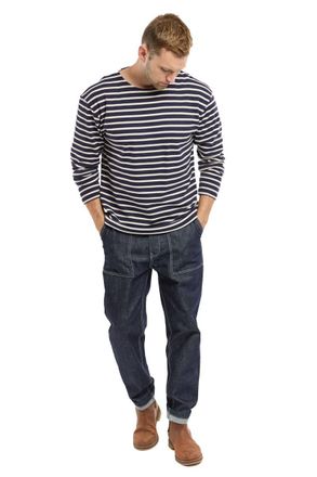 Armor Lux Herren Im Marine-stil Loctudy Aus Dicker Baumwolle T-Shirt, Mehrfarbig (429 Navire/Nature), XL EU