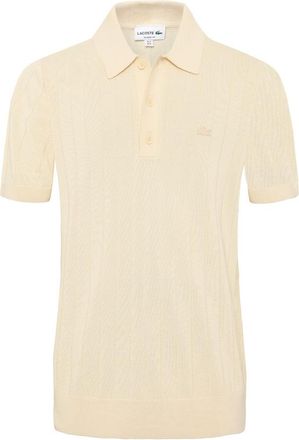 Lacoste Flie&szlig;endes Strick-Poloshirt mit kleinem Krokodil-Aufn&auml;her in