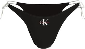 Calvin Klein Swimwear Bikini-Hose, Damen, Gr. S (36), N-Gr, schwarz, Jersey, Elasthan, CALVIN KLEIN SWIMWEAR, unifarben, Badehosen Bikini-Hose, K&ouml;rpernahe Passform mit Kord
