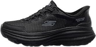 Skechers Baskets Max Cushioning Zirrus pour Femme, Bordure synth&eacute;tique en Textile Noir, 39 EU