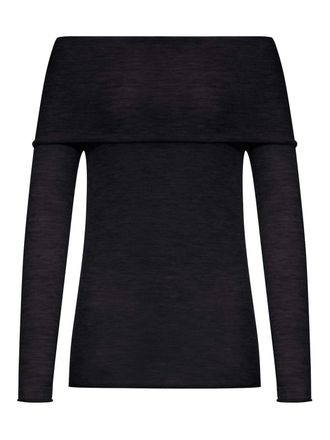 Roberto Collina Pull Col Bateau - Noir