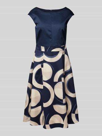 s.Oliver Black Label Tailliertes Etuikleid aus Baumwoll-Elasthan-Mix