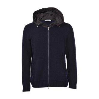 Gran Sasso Homme, Vestes, Bleu, Taille: 2XL Veste Navy Bouclé à Capuche Éco