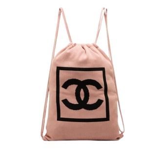 Chanel Pre-owned Jersey Drawstring Backpack - - Pre-owned - Damen - Rosa - ONE SIZE