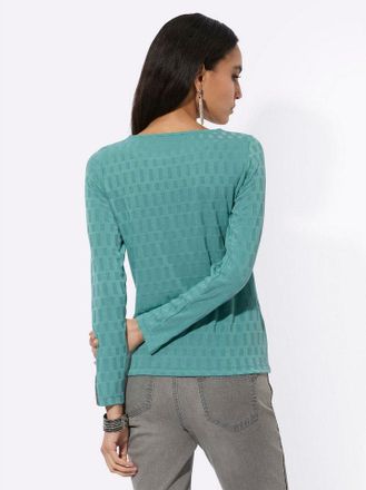Cr&eacute;ation L T-Shirt Jacquard-Shirt Langarm