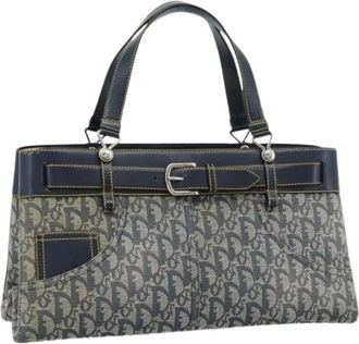 Dior Sac bandouli&egrave;re Trotter en toile Pre-owned - Femme - Pre-owned - Bleu - Taille: ONE Size