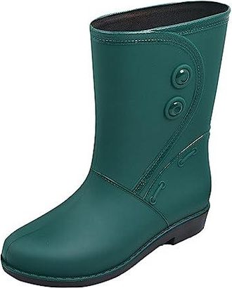 Generic Bottes dext&eacute;rieur en caoutchouc pour femme travail imperm&eacute;ables pluie semi-compens&eacute;es s&eacute;curit&eacute; de qualit&eacute; Chaussures Adh&eacute;rence boue/glace Flexibilit&eacute; 