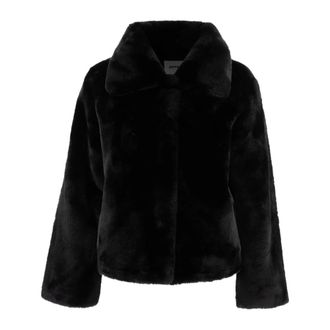 Apparis Femme, Vestes, Noir, Taille: 42 FR Manteau Chic Noir Aw24