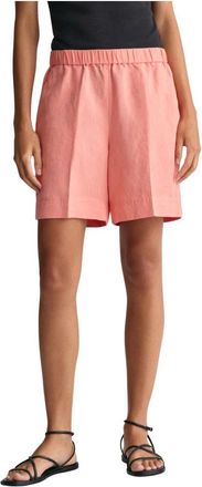 GANT Femme, Shorts, Rose, Taille: 38 FR Shorts Amples en Lin et Viscose Faciles &agrave; Enfiler