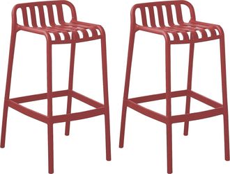 Generic Barhocker, Tresenstuhl-Set (2er-Pack), hoher Hocker f&uuml;r K&uuml;che und Bar mit R&uuml;cken- und Fu&szlig;st&uuml;tze