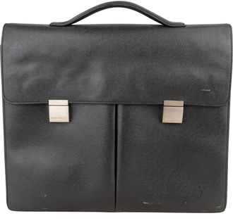 Louis Vuitton Crossbody Bags - Louis Vuitton Taiga Leather Serviette Kazan Busine - Gr. unisize - in Schwarz - f&uuml;r Damen