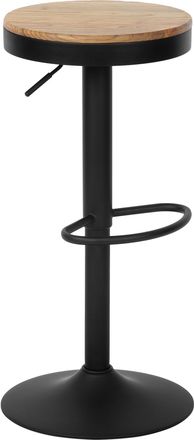 Clp Barhocker Pitas,Tresenhocker mit Fu&szlig;st&uuml;tze, H&ouml;henverstellbar und Drehbar mit Holz-Sitzfl&auml;che, Farbe:Natur