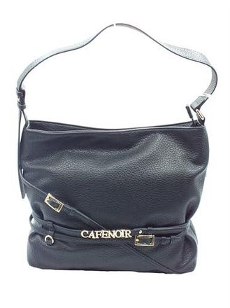 Caf&egrave;noir NC0908 Noir Sac &agrave; bandouli&egrave;re pour femme en simili cuir noir, Noir, Taille unique