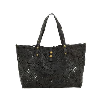 Campomaggi Femme, Sacs, Noir, Taille: ONE Size Leather Shopper