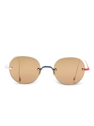 Thom Browne Rahmenlose Sonnenbrille - Blau
