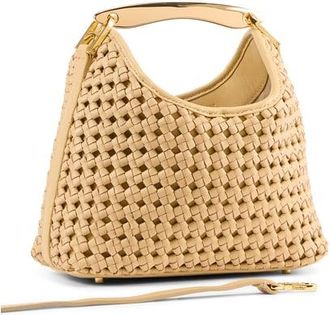 Elleme Sac &agrave; main Boomerang tress&eacute; en cuir