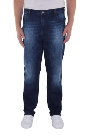Marina del Rey Herren große Größen Jeans Tapered Fit mit elastischem Bund Marc