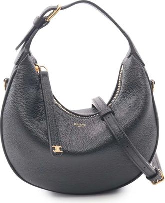 Celine 2010-2025 Teen Lulu In Triomphe Leather Satchel shoulder bag - Schwarz