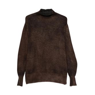 Avant Toi Hochgeschlossener Strickpullover - - Knitwear - Damen - Braun - XS