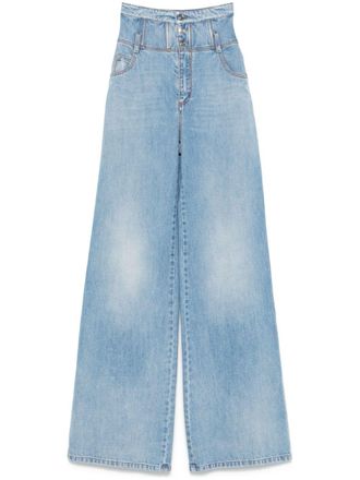 Ermanno Scervino jean &agrave; taille haute - Bleu