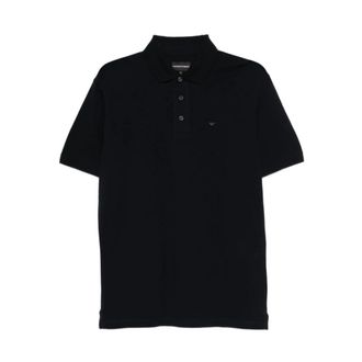 Emporio Armani Polo MC Marino Logo Bordado - - Tops - Herren - Blau - 3XL