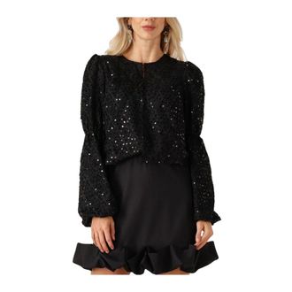 Y.A.S Yasserala Ls Short Top - - Blouses & Shirts - Damen - Schwarzk - L