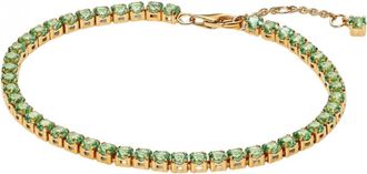 Pandora Funkelndes Gr&uuml;nes Tennisarmband aus 14 Karat Vergoldung, mit Kristallen verziert, aus der Timeless Kollektion, L&auml;nge: 18 cm, 561469C02-18