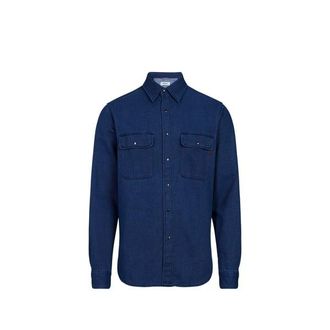 Replay Chemise manches longues &agrave; ourlet arrondi en coton