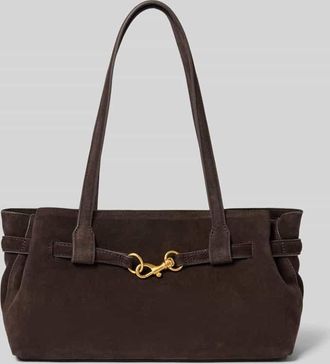 Mango Handtasche aus echtem Leder mit Zier-Applikation