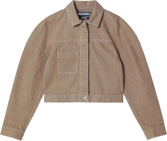 Jacquemus Femme, Vestes, Brun, Taille: 38 FR Ovalo Cargo Cotton Jacket