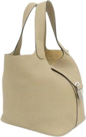 Herm&egrave;s Pre-owned Picotin Lock PM Taurillon Clemence Bag - - Pre-owned - Damen - Beige - ONE SIZE