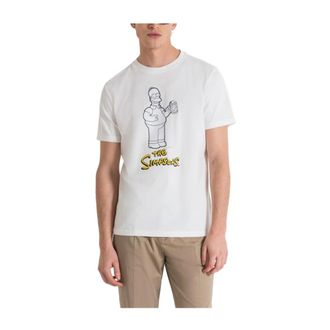 Antony Morato Regular Fit Seattle Homer T-shirt - - Tops - Herren - Wei&szlig; - M