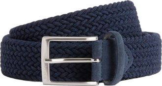 Boggi Milano Homme, Accessoires, Bleu, Taille: 105 CM Ceinture Tress&eacute;e en M&eacute;lange de Viscose Stretch