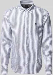 HUGO BOSS Regular Fit Leinenhemd mit Button-Down-Kragen Modell H-LIAM-BD