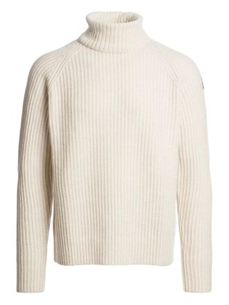 Parajumpers pull côtelé à col roulé - Blanc