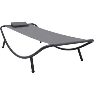 vidaXL Gartenbett Grau 200&times;90 cm Stahl Vidaxl