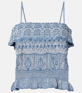 Etro Top raccourci en coton